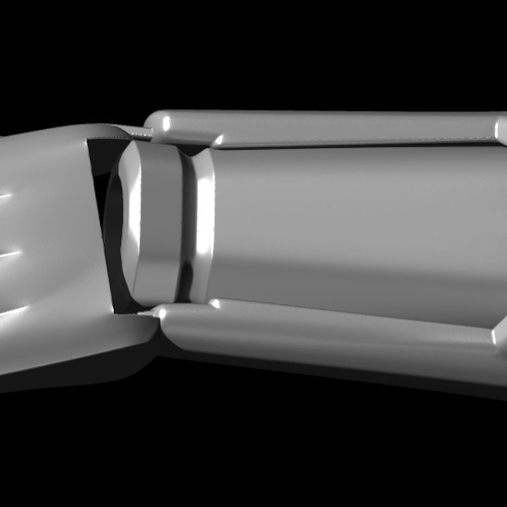 3D Printable BERSERK GUTS METAL Arm Replica Life-Size - Black Swordsman ...