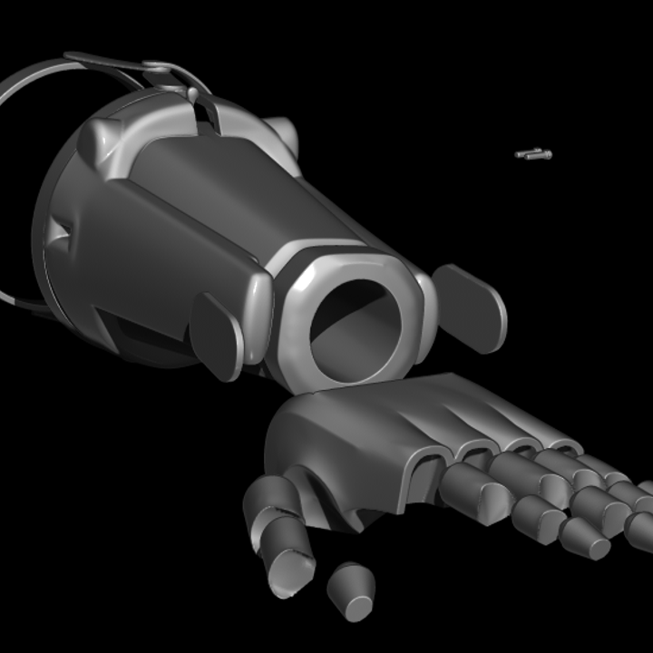 3D Printable BERSERK GUTS METAL Arm Replica Life-Size - Black Swordsman ...