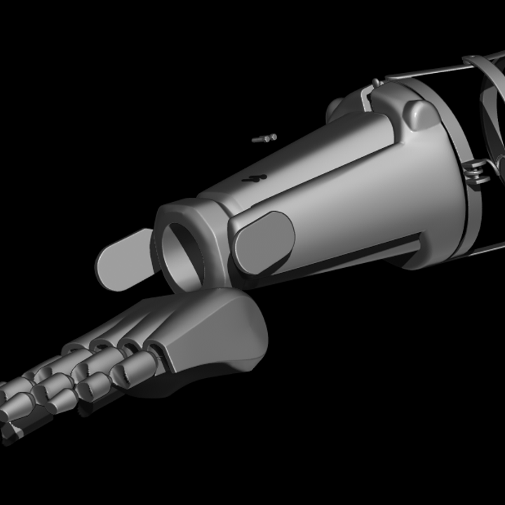 3D Printable BERSERK GUTS METAL Arm Replica Life-Size - Black Swordsman ...