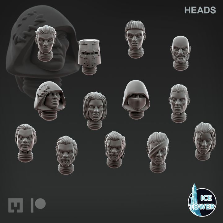 3D Printable Bandit Heads 1 by Ice Tower