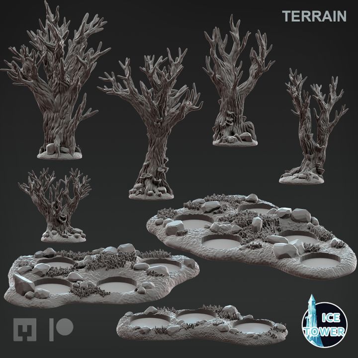 3D Printable Trees For Wargames P1 by Ice Tower