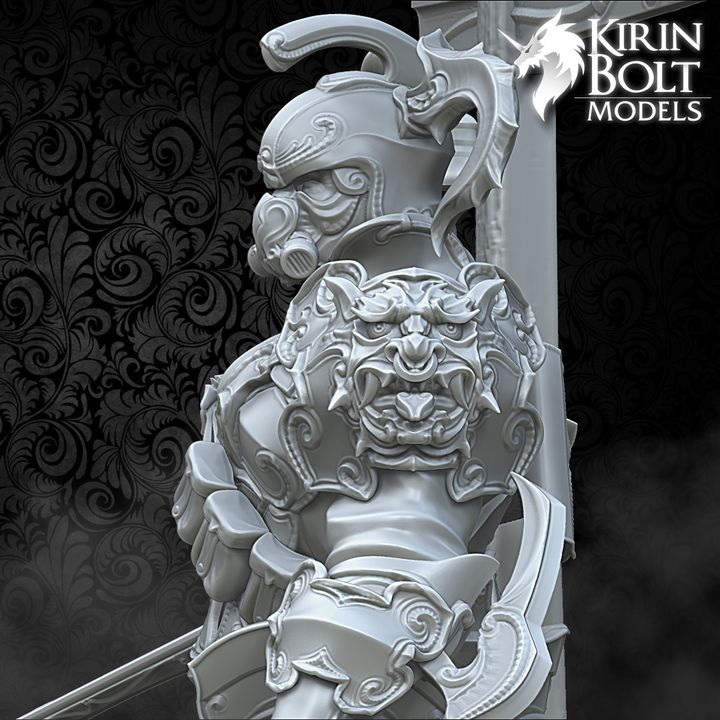 3D Printable Judge Akiyama the Dark Knight - 90mm by Kirin Bolt Models