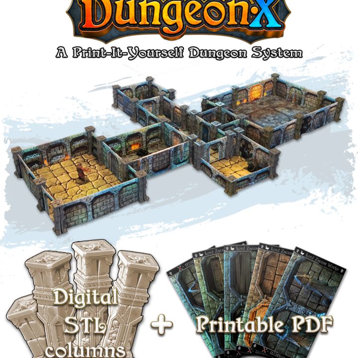 3D Printable Crypt Set - Dungeon-X by Lord Zsezse Works by Black ...