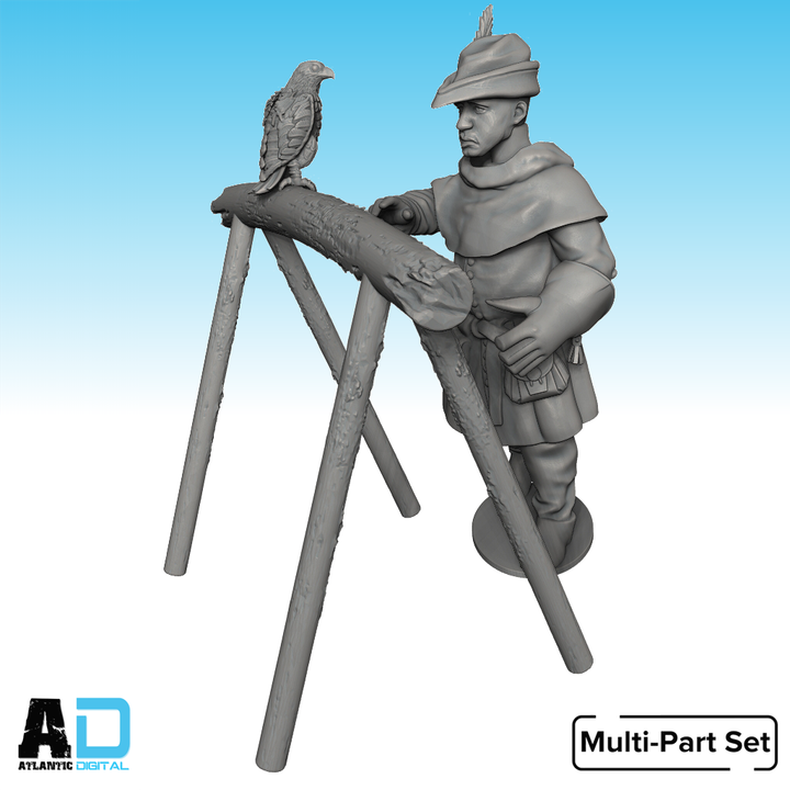 3D Printable King's Falconry Vignette by Wargames Atlantic