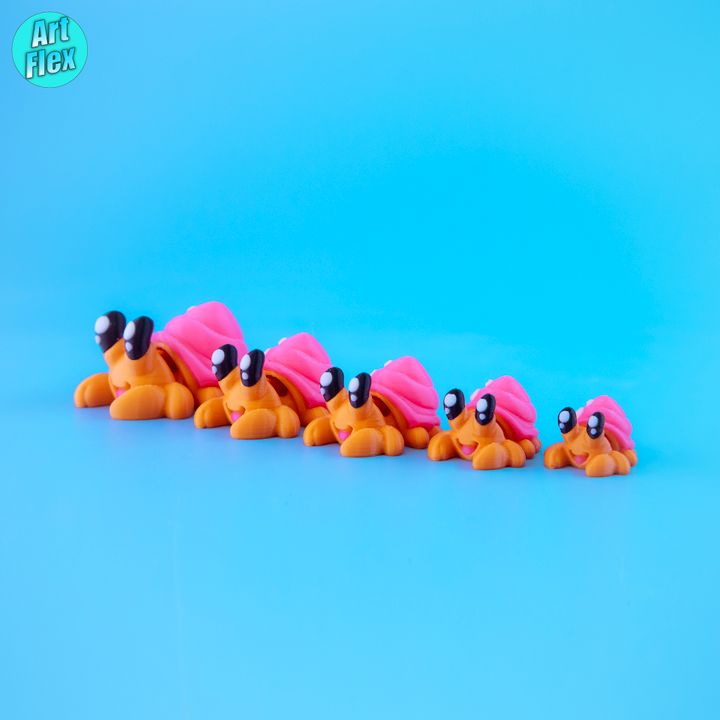 3D Printable ArtFlex Mini Hermit Crab by ArtFlex