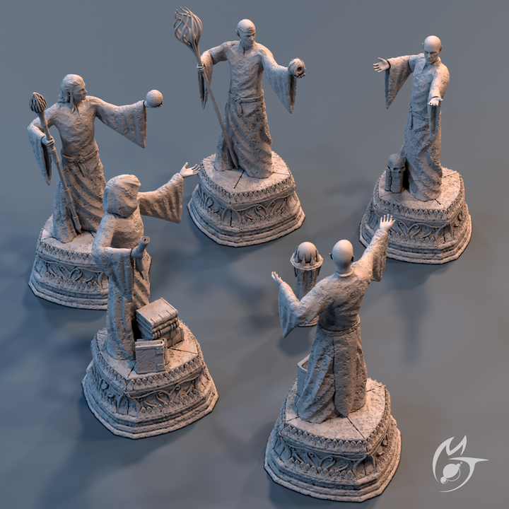 3D Printable Elven Sage Statues by Making Tlon