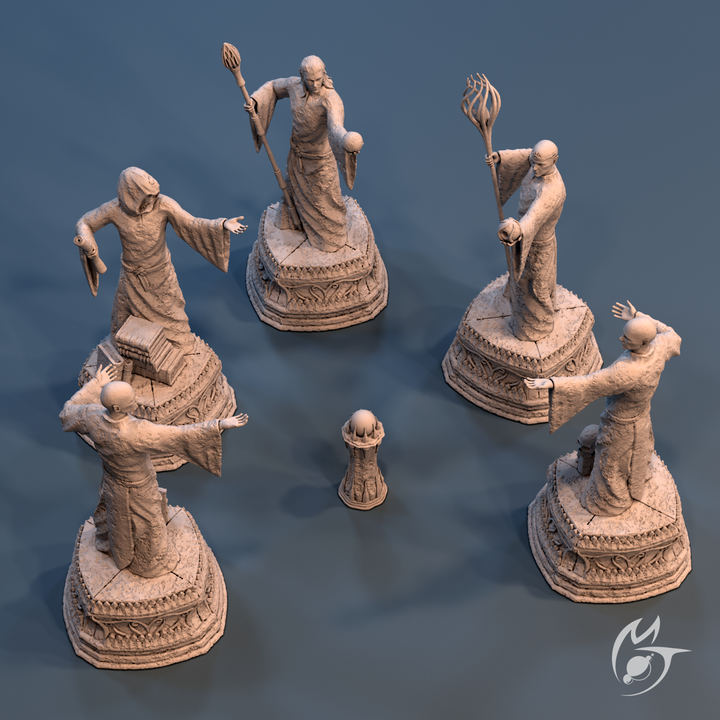 3D Printable Elven Sage Statues by Making Tlon