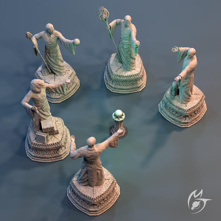 3D Printable Elven Sage Statues by Making Tlon