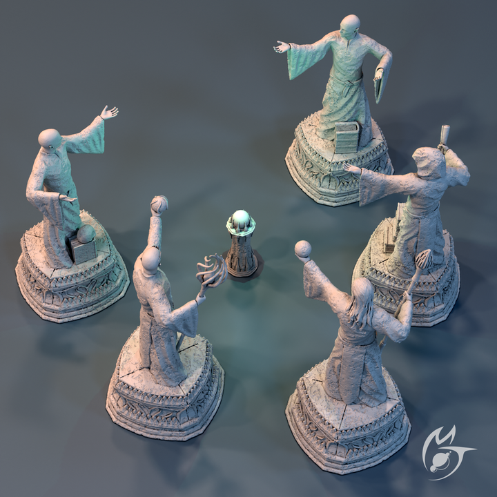 3D Printable Elven Sage Statues by Making Tlon