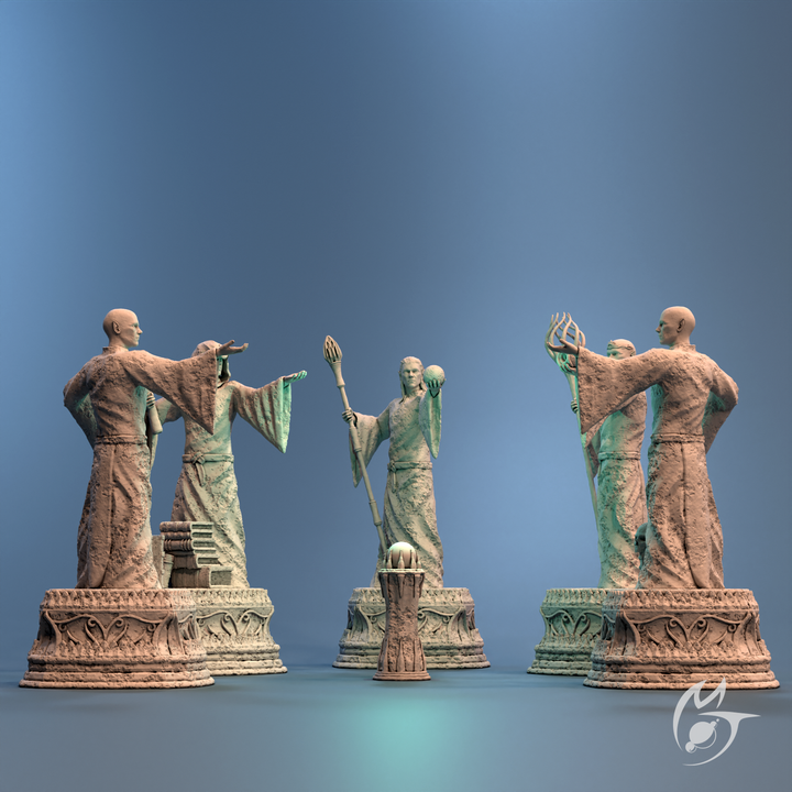 3D Printable Elven Sage Statues by Making Tlon