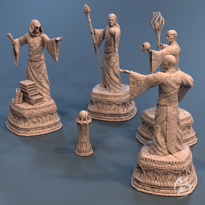 3D Printable Elven Sage Statues by Making Tlon