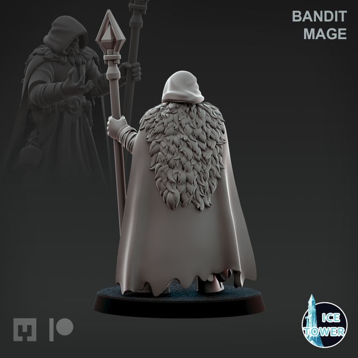3D Printable Bandit - Mage by Ice Tower
