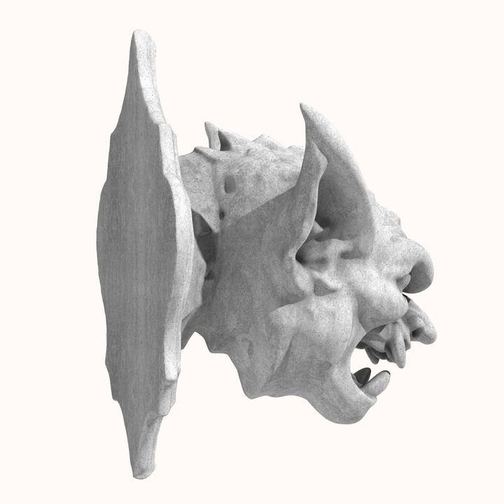 3D Printable Gargoyle Head 1 by 1xMerch