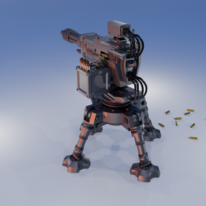 3D Printable Automatic turret by oz tzemach