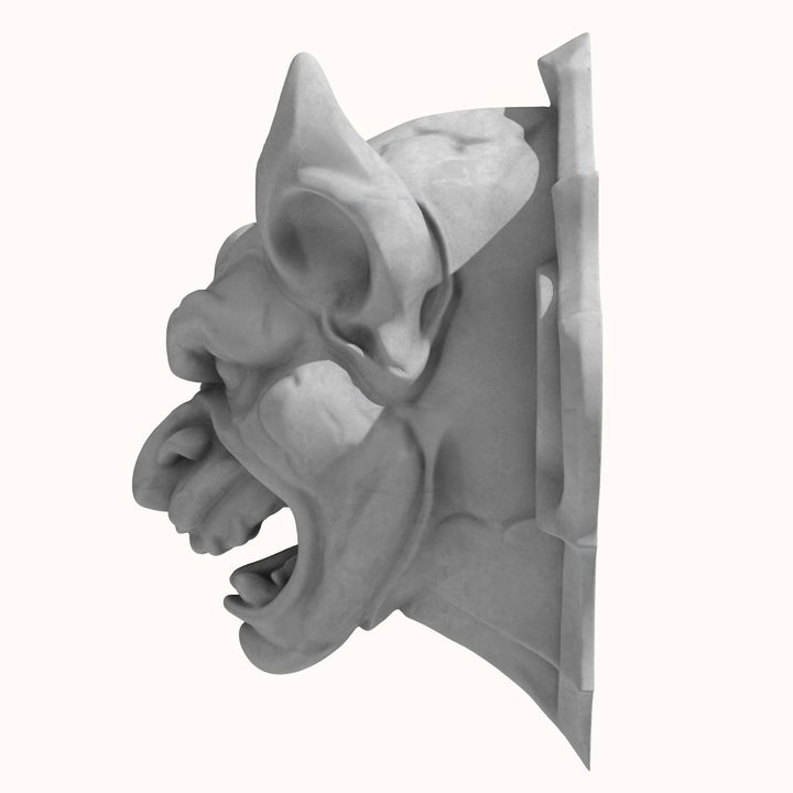 3D Printable Gargoyle Head 3 by 1xMerch