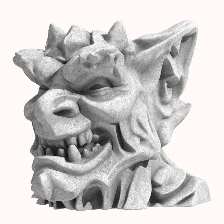 3D Printable Gargoyle Head 5 by 1xMerch