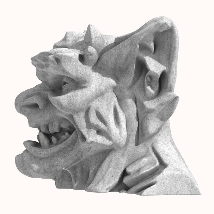 3D Printable Gargoyle Head 5 by 1xMerch