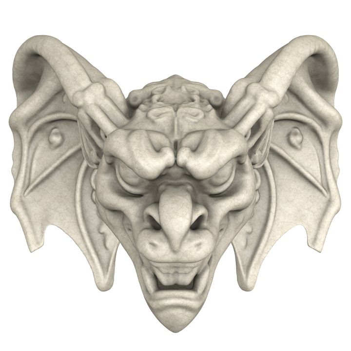 3D Printable Gargoyle Head 10 by 1xMerch
