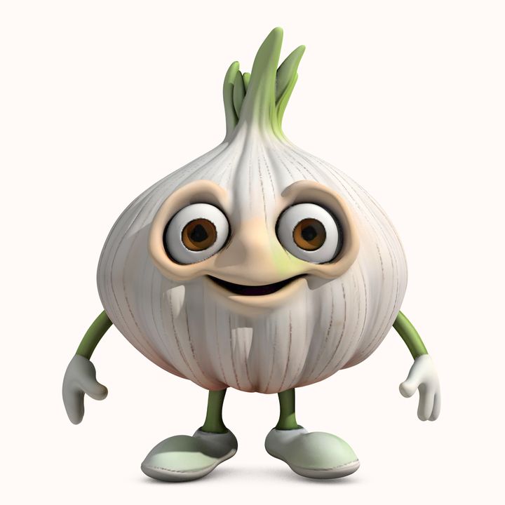 3D Printable Garlic Character by 1xMerch