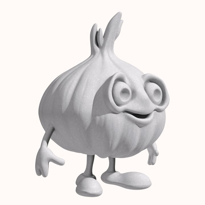 3D Printable Garlic Character by 1xMerch