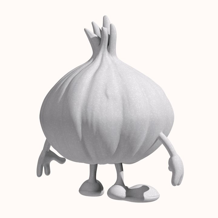 3D Printable Garlic Character by 1xMerch