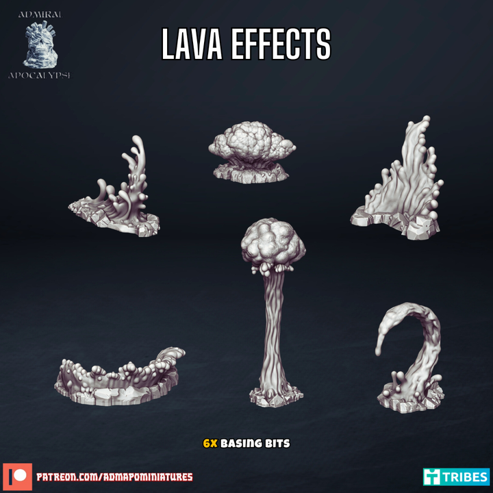 3D Printable Lava Effects (Pre-supported) by Admiral Apocalypse