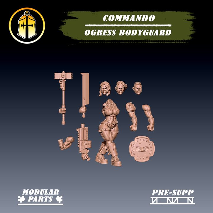 3D Printable Commando Ogress Bodyguard by KNIGHT SOUL Studio