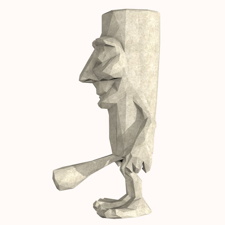 3D Printable Tung tung tung sahur low poly by 1xMerch