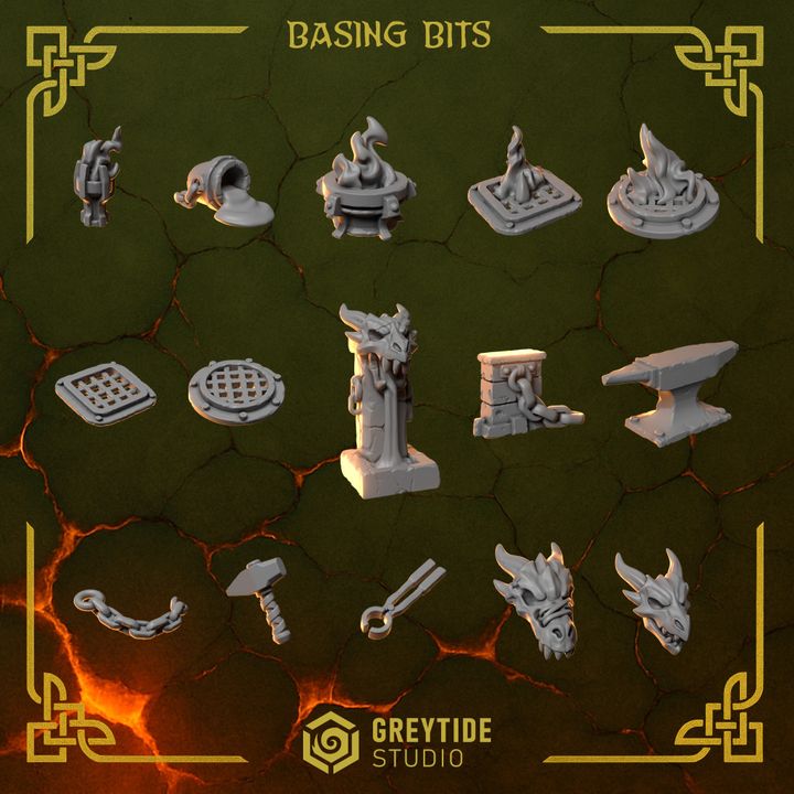 3D Printable Basing bits AW by GreyTide Studio