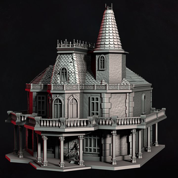 3D Printable Victorian Manor by Ludwik