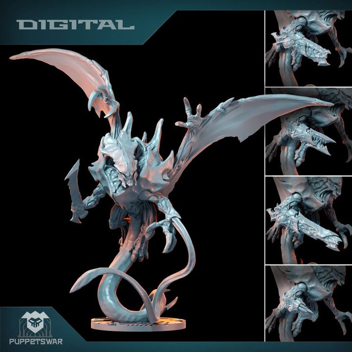 3D Printable Flying Bug Overlord by Puppetswar Miniatures