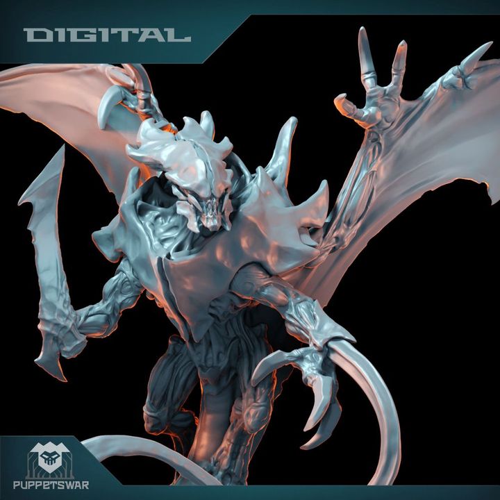 3D Printable Flying Bug Overlord by Puppetswar Miniatures