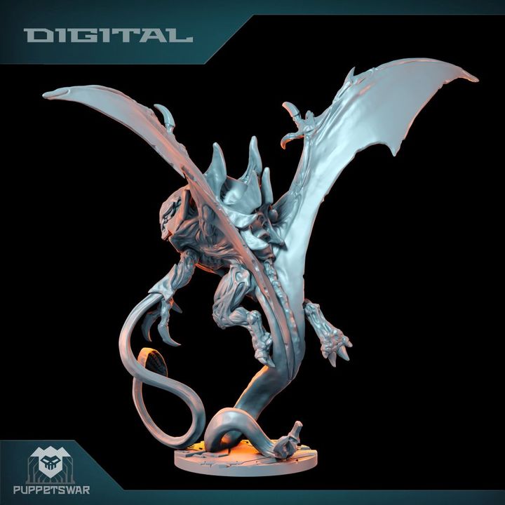 3D Printable Flying Bug Overlord by Puppetswar Miniatures