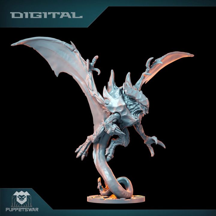 3D Printable Flying Bug Overlord by Puppetswar Miniatures