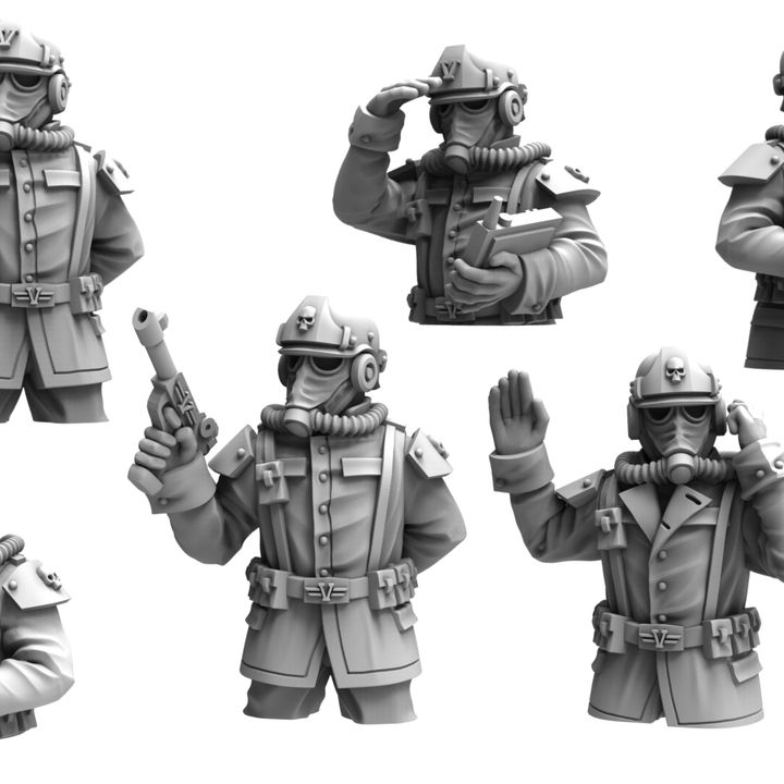 3D Printable Valour Korps - Tank Commanders by The Makers Cult