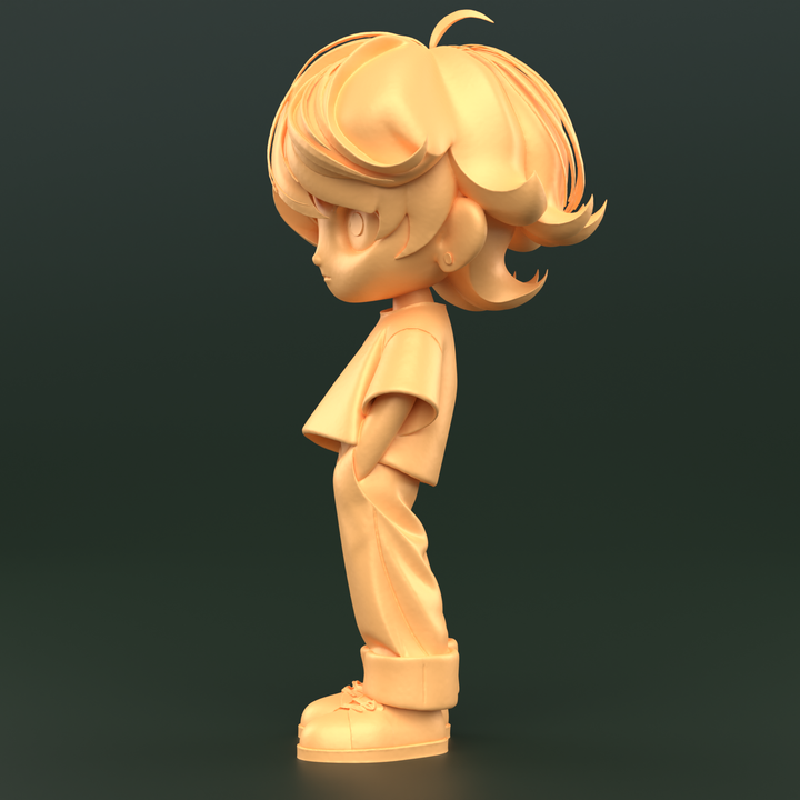 3D Printable shy boy character by Tayyab