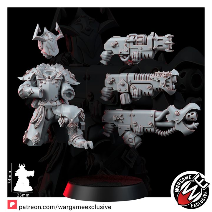 3D Printable GUARDSMAN OF CHANGED WAY COMMAND SQUAD by Wargame Exclusive