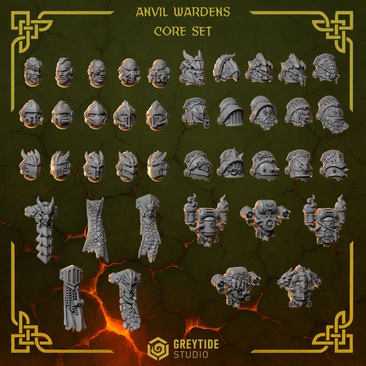 3D Printable Anvil Wardens Core Set by GreyTide Studio