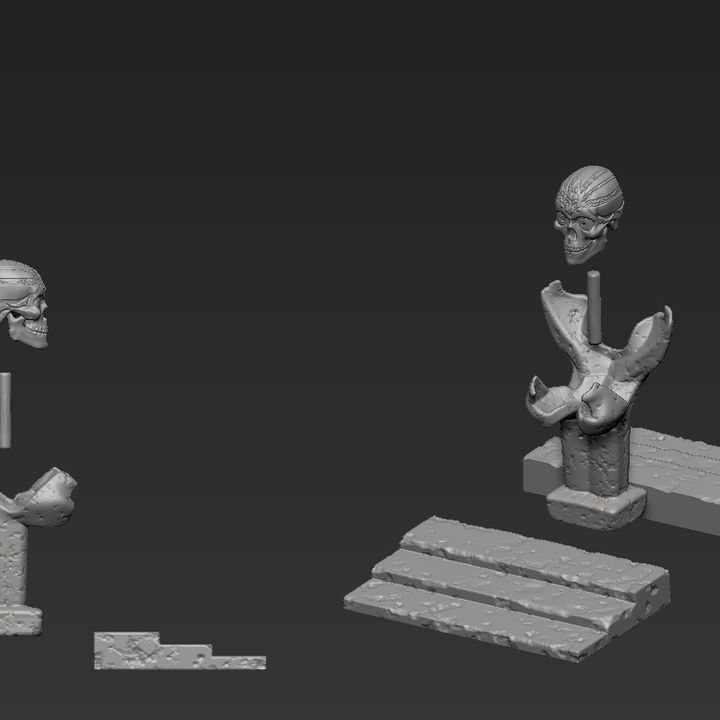 3D Printable Skull Altar by Ludwik