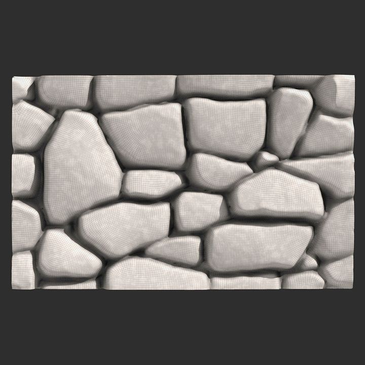 3D Printable Stone Wall R23 by 1xMerch