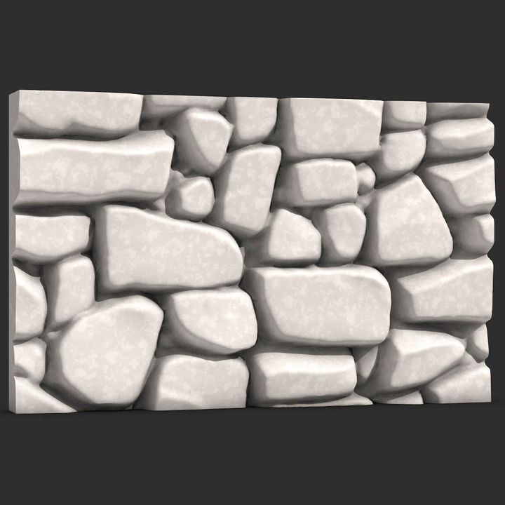 3D Printable Stone Wall R24 by 1xMerch