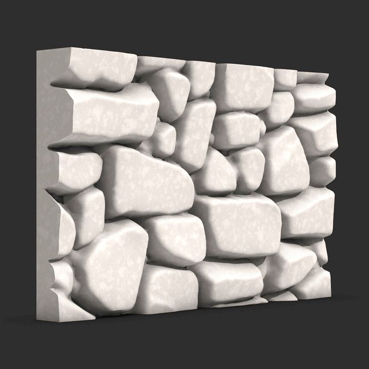 3D Printable Stone Wall R24 by 1xMerch