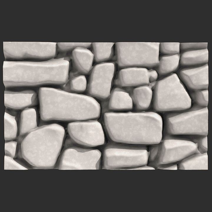 3D Printable Stone Wall R24 by 1xMerch