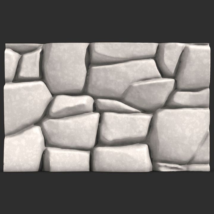 3D Printable Stone Wall R25 by 1xMerch
