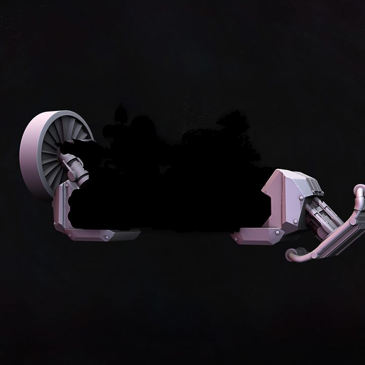 3D Printable Marine bike conversion kit for hover bike by Ludwik