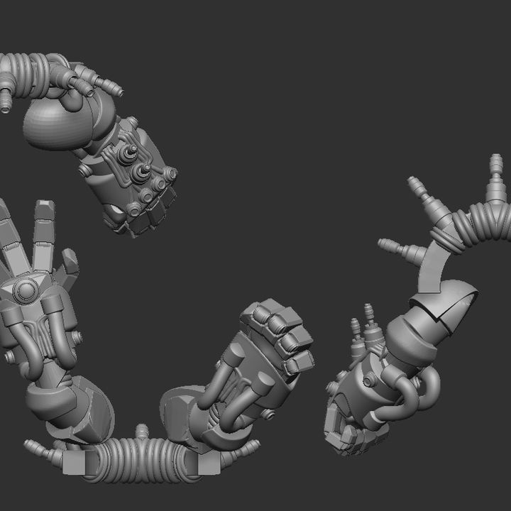 3D Printable Electric gauntlets and backpack addon by Ludwik