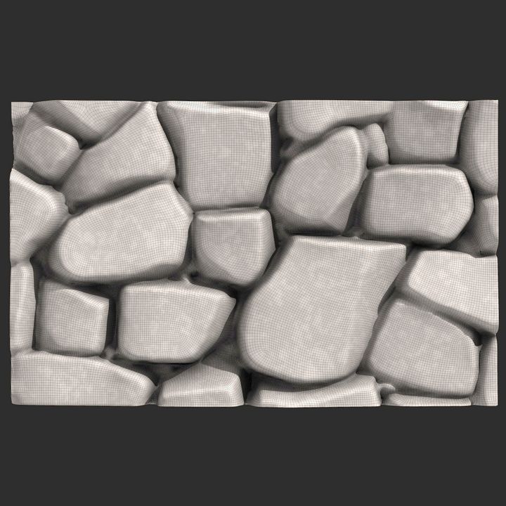 3D Printable Stone Wall R45 by 1xMerch