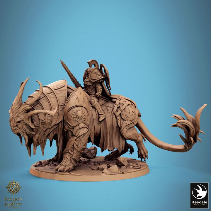 3D Printable Solarion, the Radiant Warbeast by Rescale Miniatures