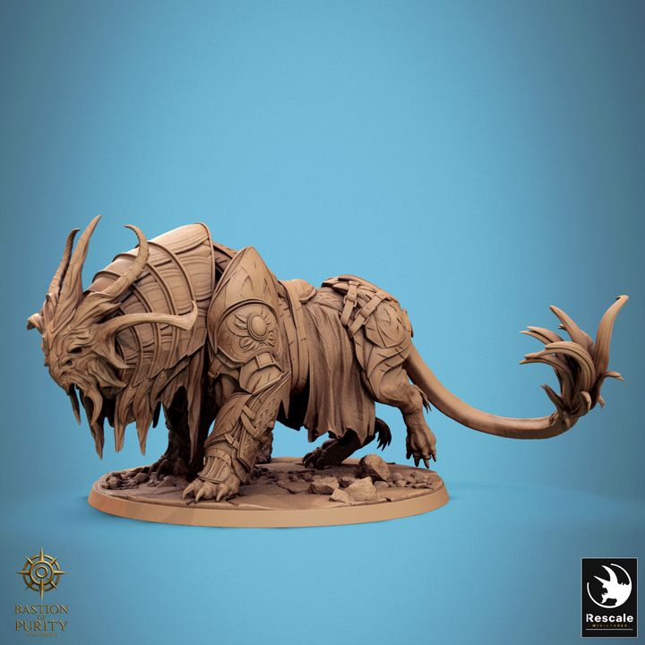 3D Printable Solarion, the Radiant Warbeast by Rescale Miniatures