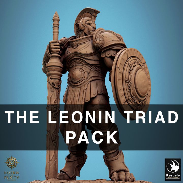 3D Printable Pack Leonin Triad by Rescale Miniatures